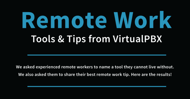 Remote Work Tools & Tips Infographic - VirtualPBX