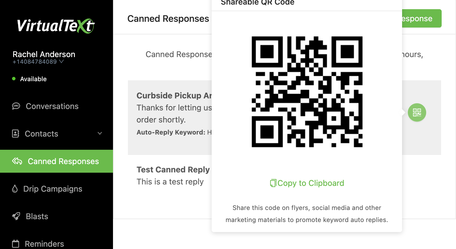 Create QR Codes with the VirtualText App
